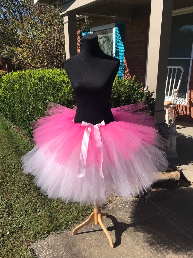 Adult Tutu in Light Pink W/ Shocking Pink Overlay, Maternity Tutu ...