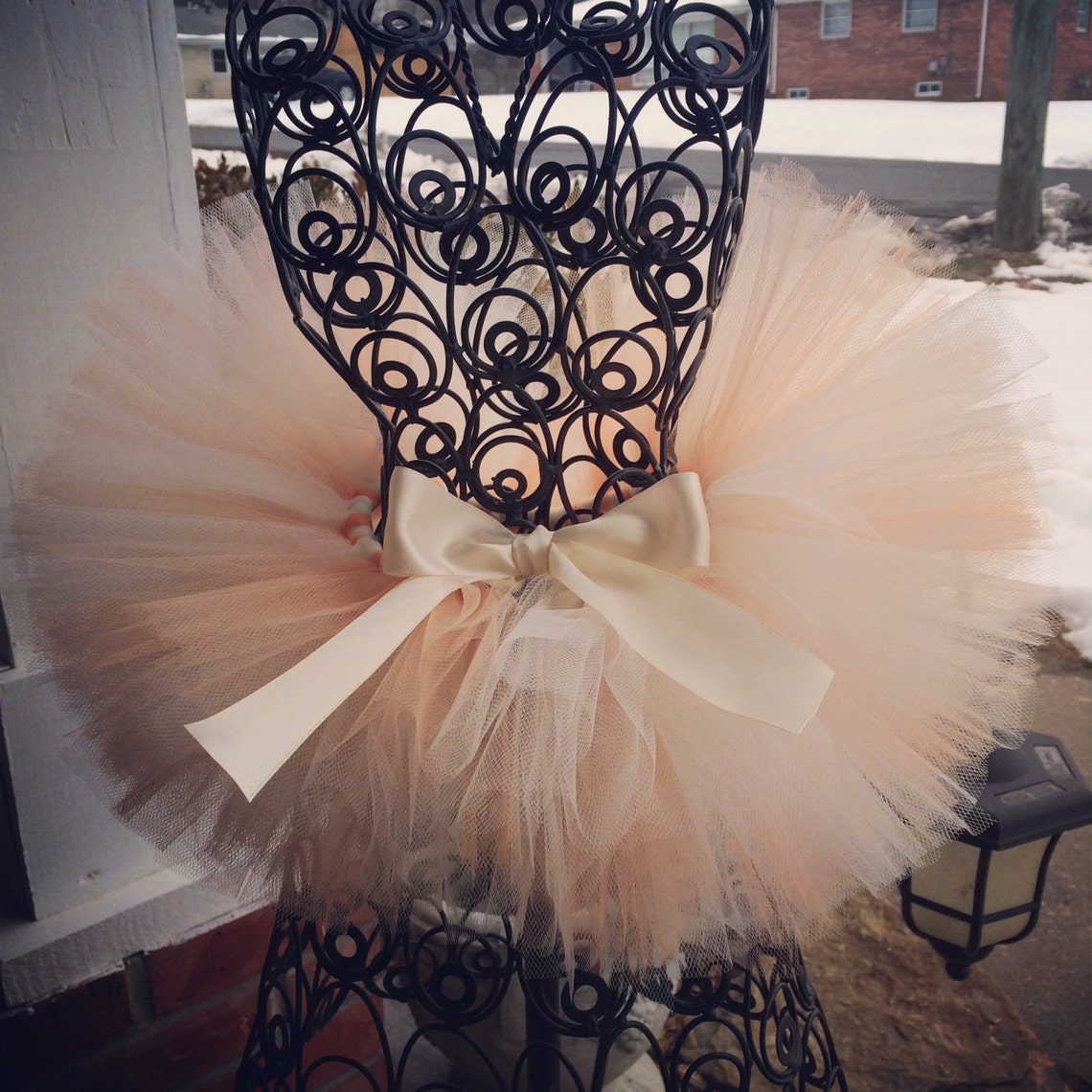 Ivory and Peach Tutu Newborn Tutu Baby Tutu Tutus for | Etsy
