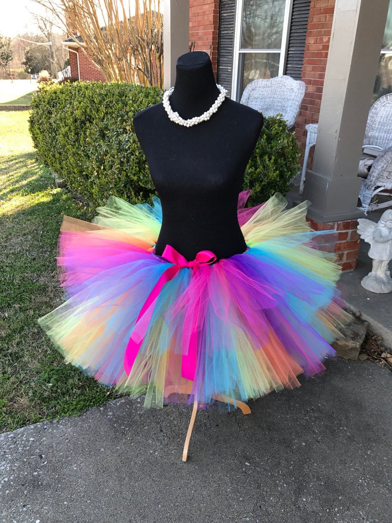Adult Rainbow Glitz Tutu Adult Tutus Adult Rainbow Tutu - Etsy