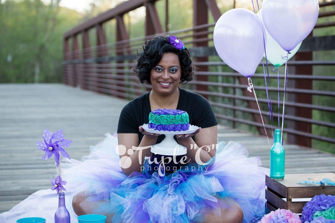 Purple, Turquoise and White Adult Tutu, Maternity Tutu, Adult Tutu ...
