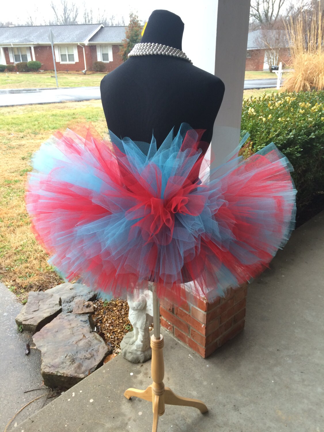 Red & Turquoise Custom Made Basic Tutu for Preteens/teens/adults Waist ...