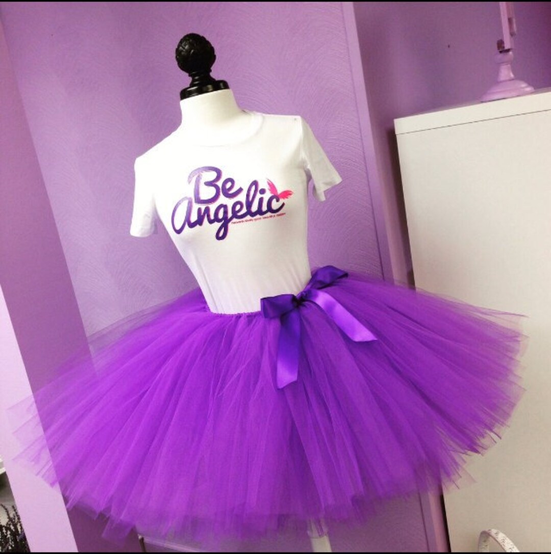 Purple Tutu, Bridal Tutu for Waist up to 34 1/2" Great for Halloween ...