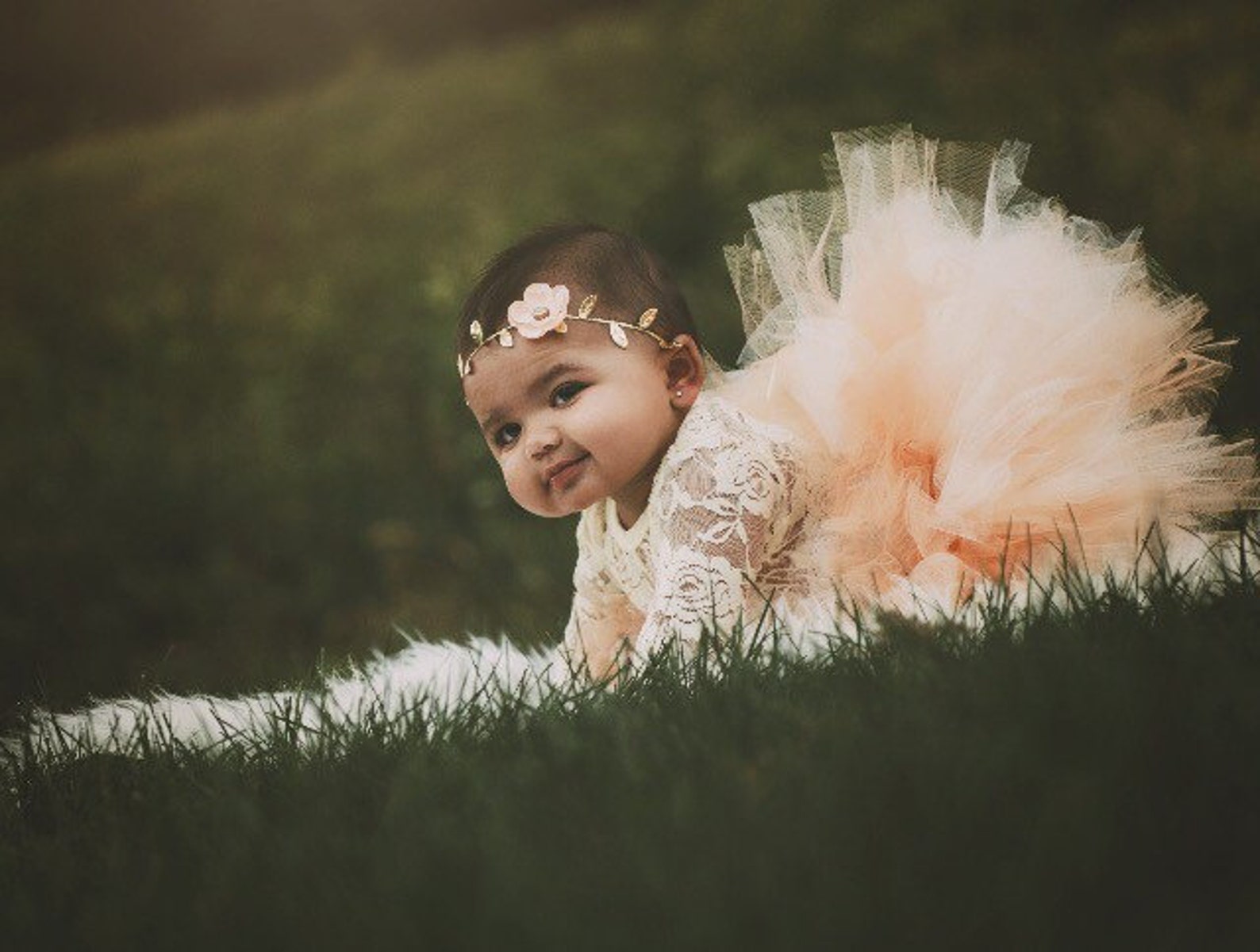 Ivory and Peach Tutu, Newborn Tutu, Baby Tutu, Tutus for Children ...
