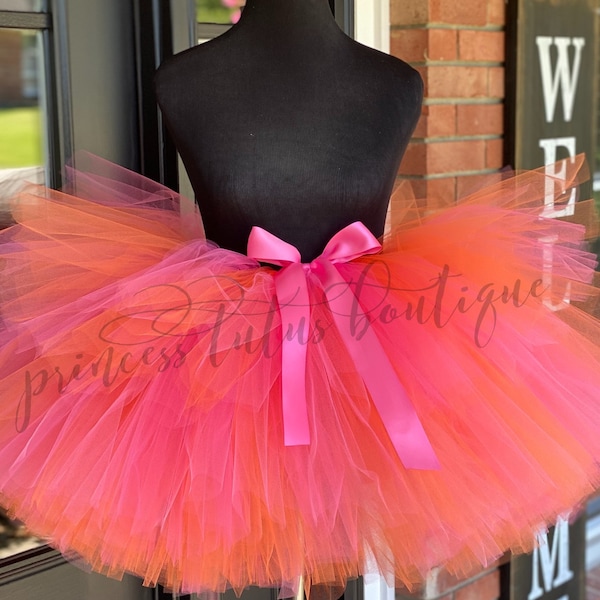 Hot Pink Orange Tutu - Etsy