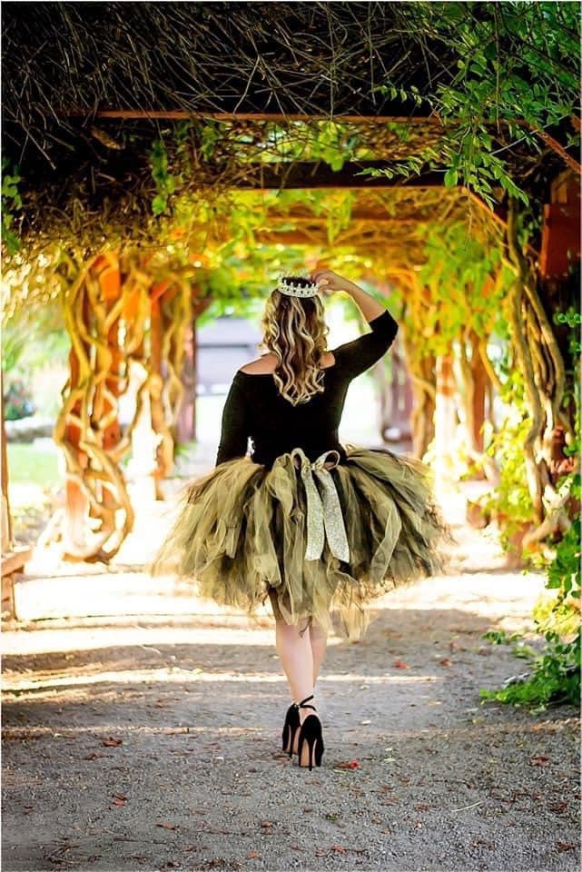 Black and Old Gold Adult Tutu W/ Gold Glitter Ribbon | Etsy
