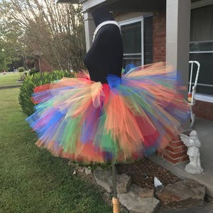 Adult Bright Primary Colored Tutu for Waist 45 1/2" up to 55 1/2 ...