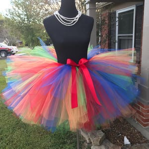 Adult Bright Primary Colored Tutu for Waist 45 1/2" up to 55 1/2 ...