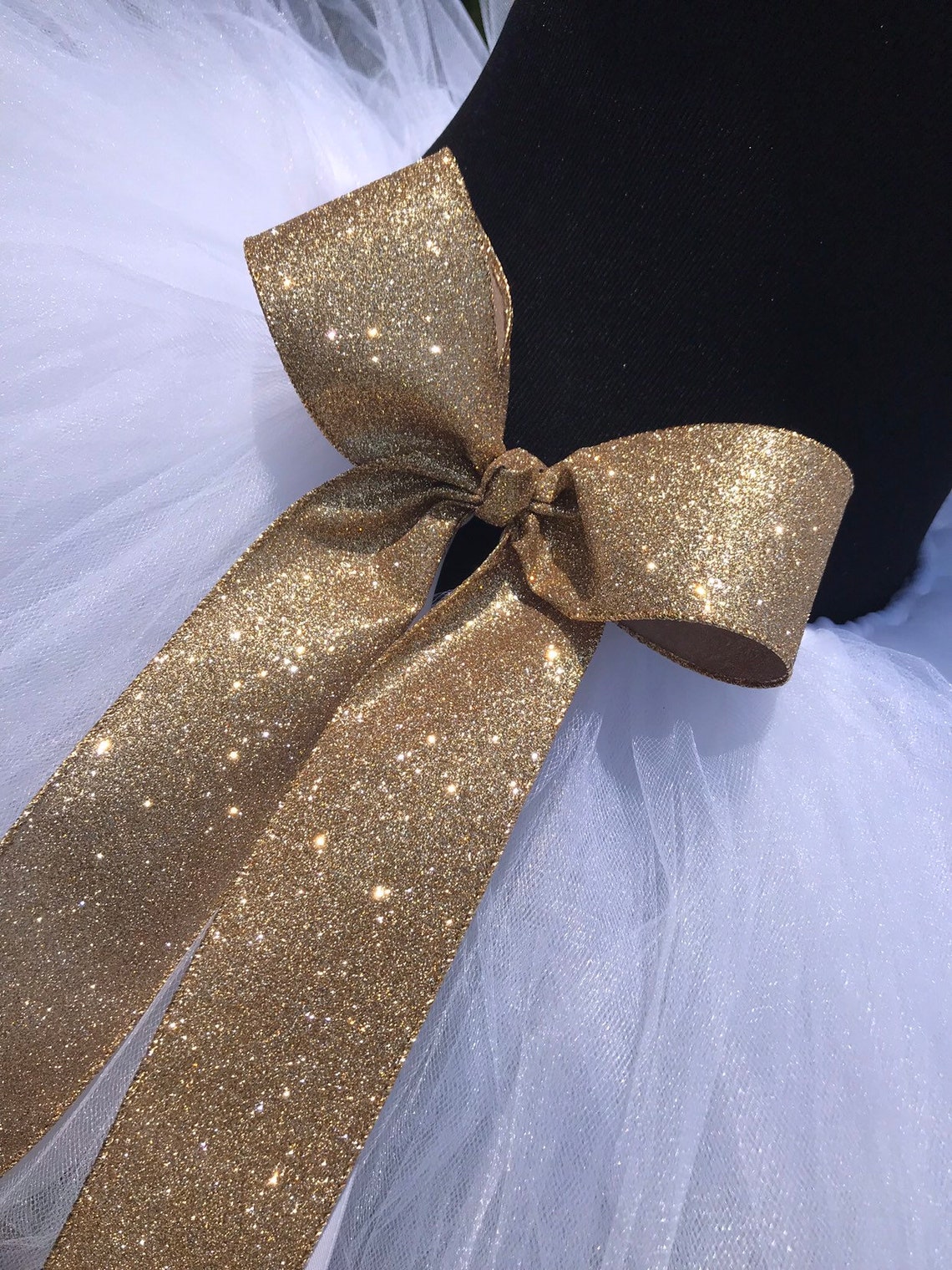 White Adult Tutu W/ Gold Glitter Ribbon, Maternity Tutu, Adult Tutu ...
