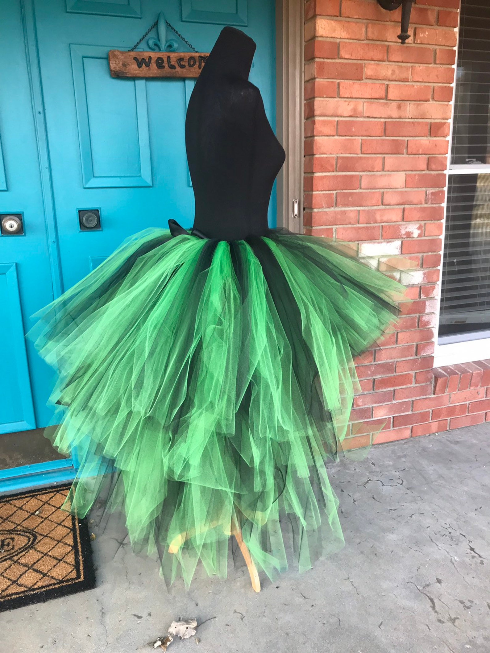 Adult Black and Green Bustle Style Tutu, Hi-lo Tutu - Etsy