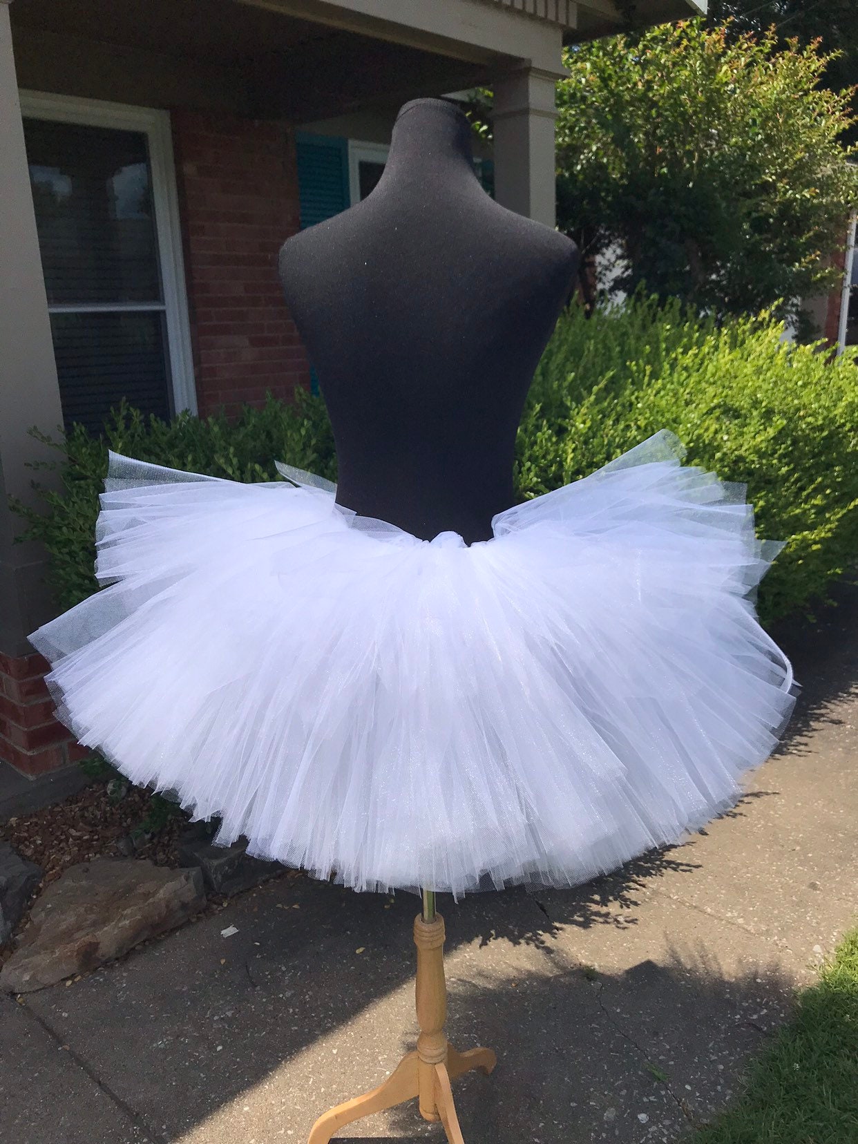 White Adult Tutu w/ gold glitter ribbon Maternity Tutu Adult | Etsy