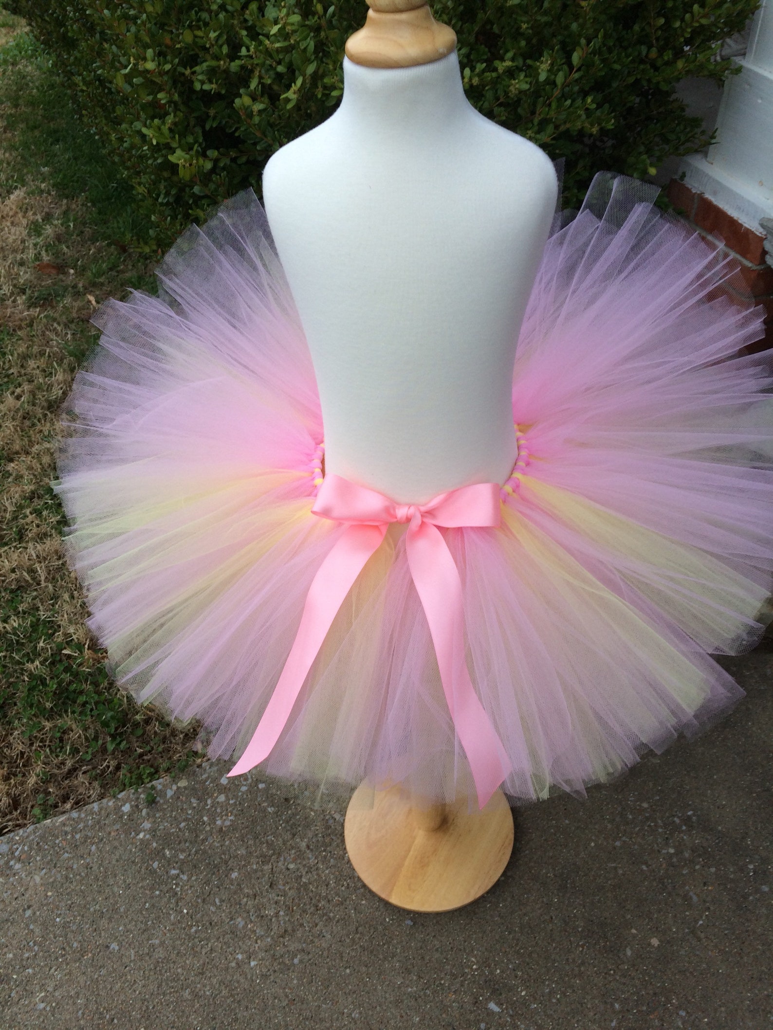 Tutus pink and Baby Yellow Rainbow Tutu Rainbow - Etsy