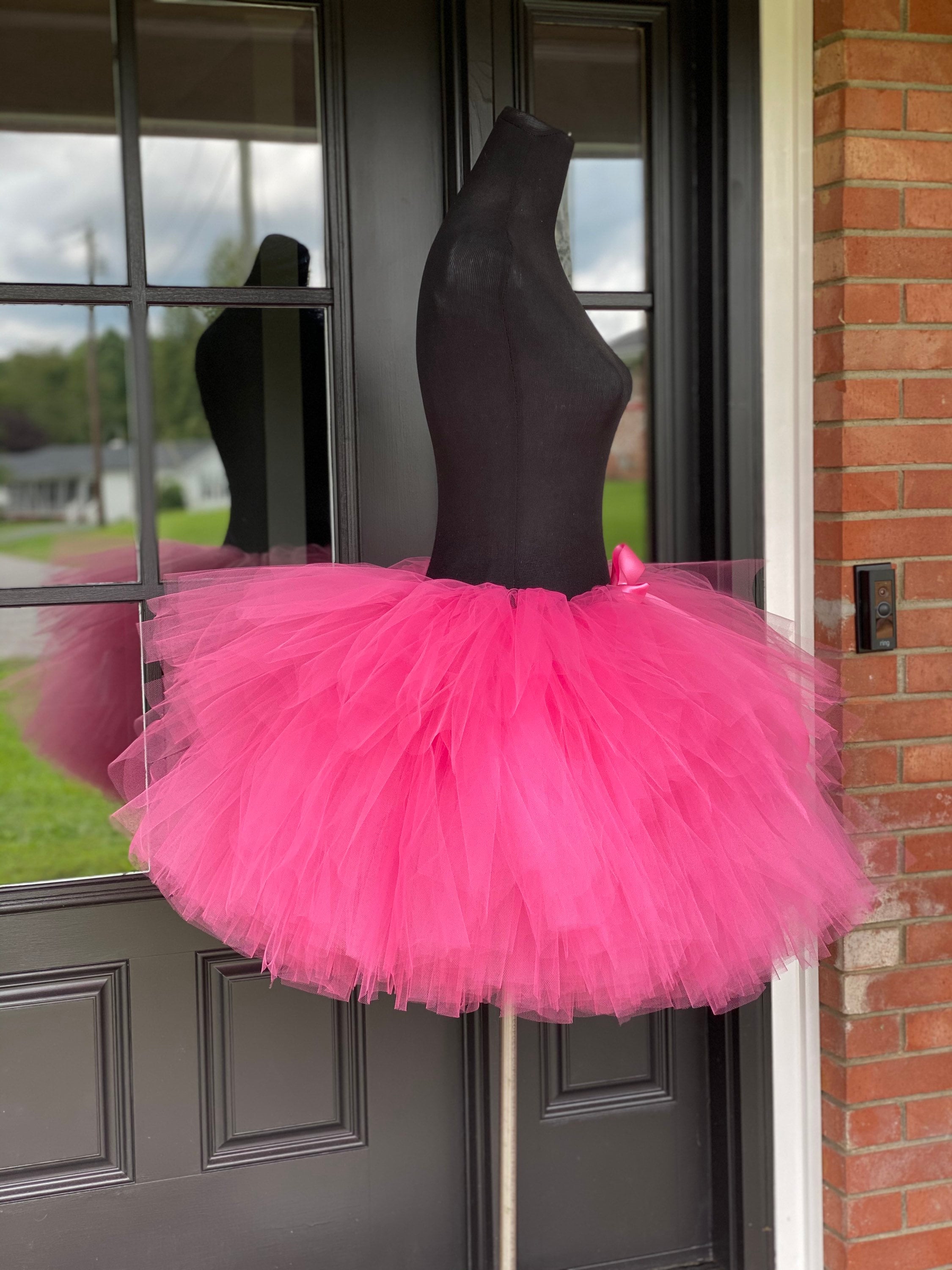 Shocking pink Adult Tutu with matching satin bow Maternity | Etsy