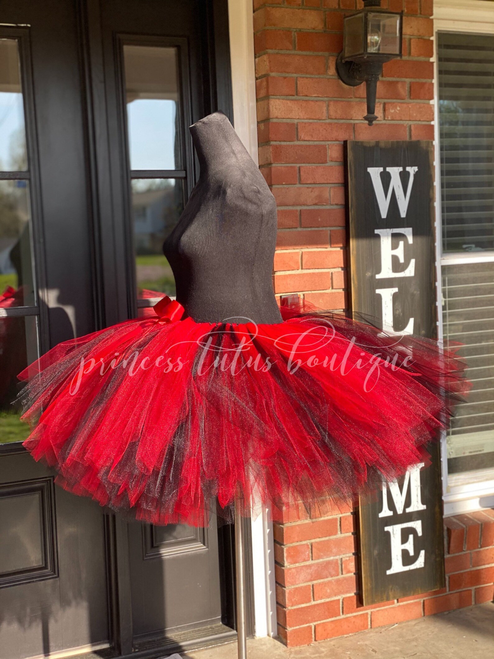 Red and Black Tutu, Adult Red and Black Tutus, Maternity Tutu, Adult ...