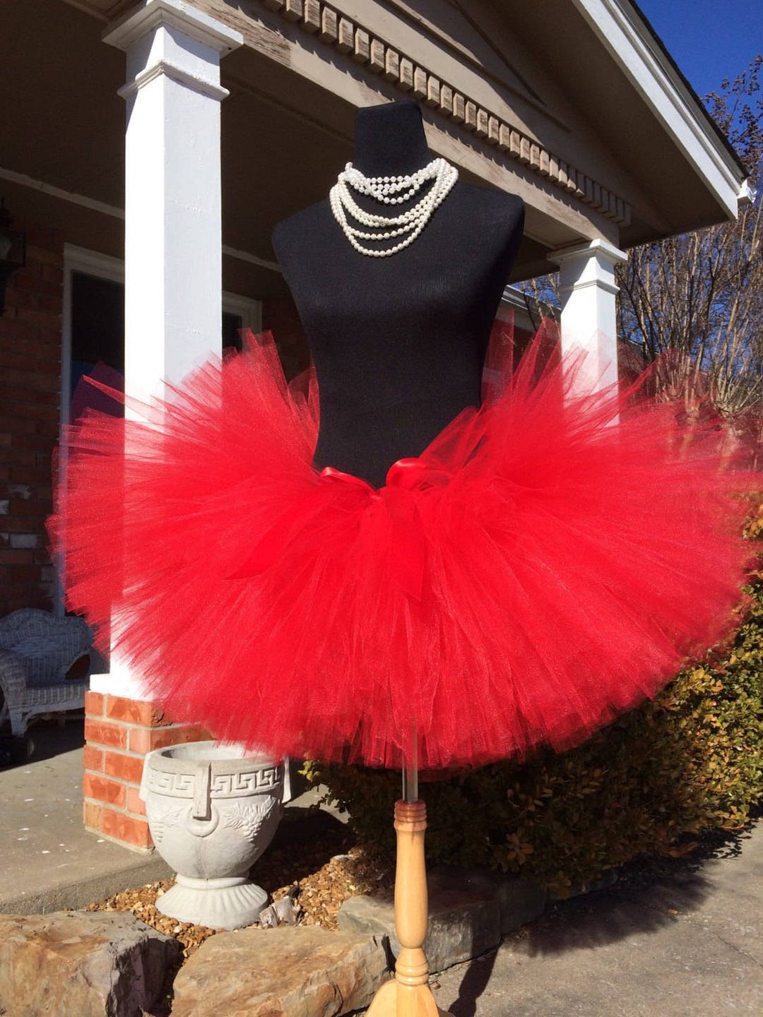 Red Adult Tutu for Waist 45 1/2" up to 55 1/2" Great for Halloween ...