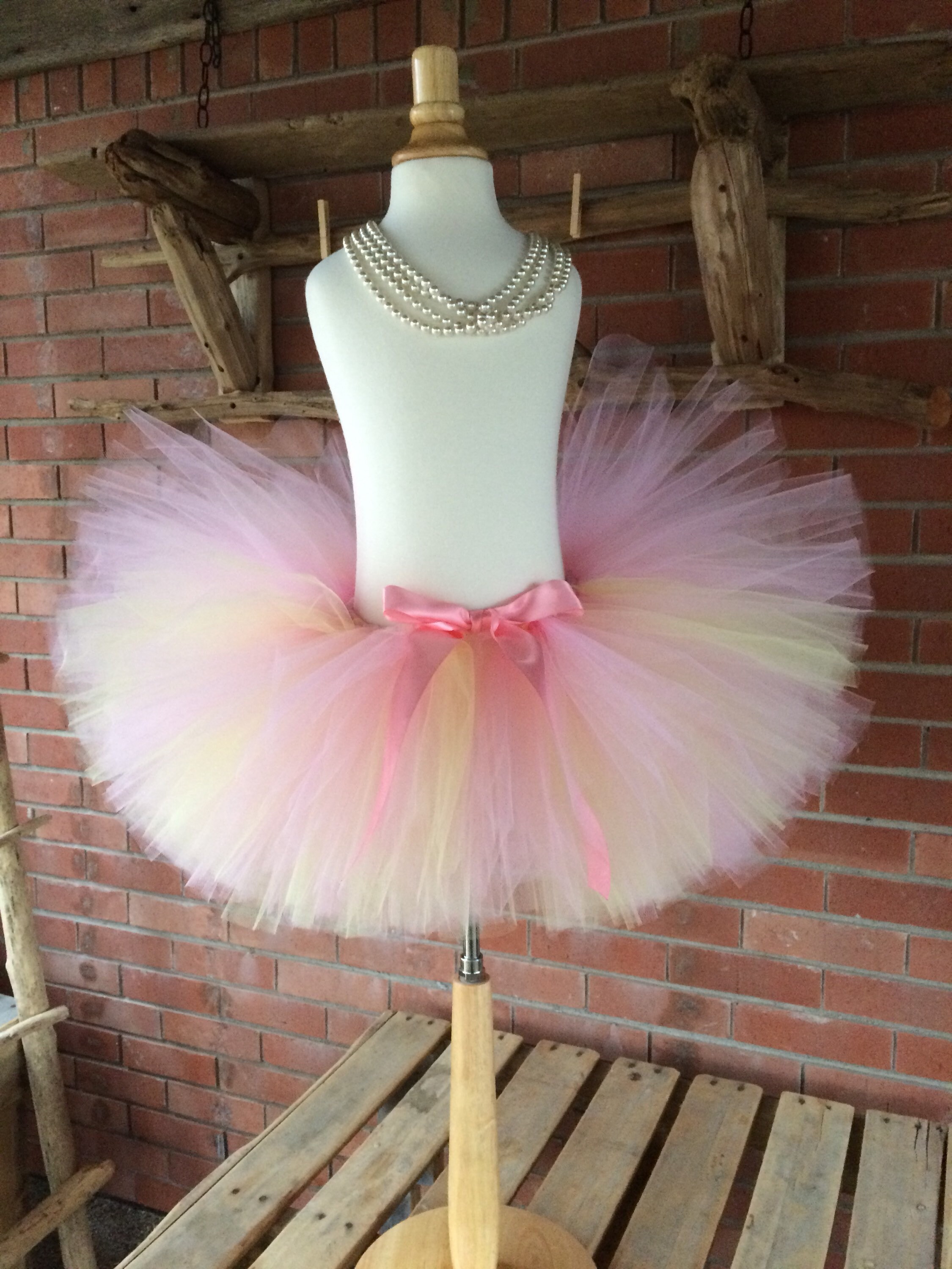 Tutus Pink and Baby Yellow Rainbow Tutu Rainbow | Etsy