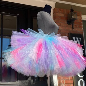 Multi Colored Adult Tutu W/ Light Pink Ribbon “confetti Fun” Maternity ...
