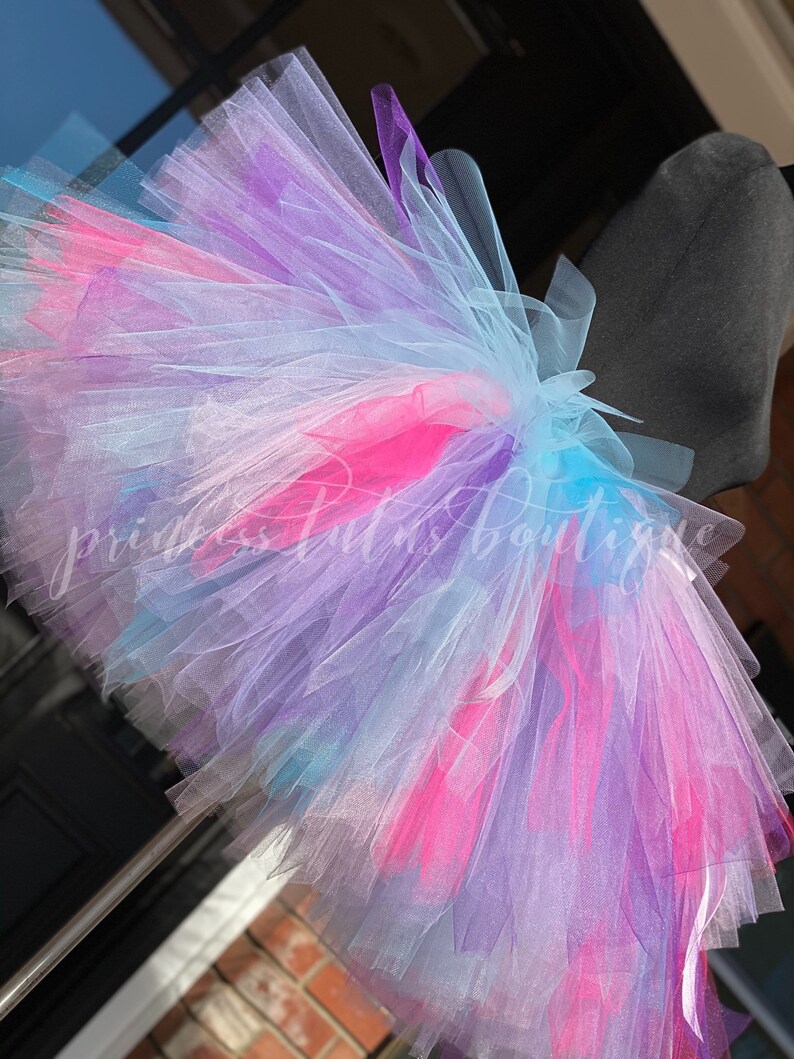 Multi Colored Adult Tutu W/ Light Pink Ribbon “confetti Fun” Maternity ...