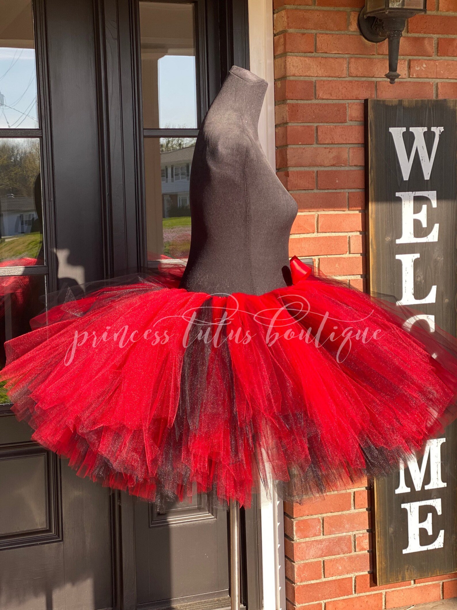 Red and Black Tutu, Adult Red and Black Tutus, Maternity Tutu, Adult ...