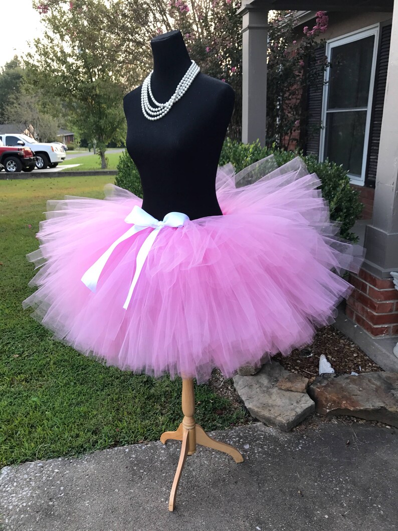 Pink With White Ribbon Tutu Maternity Tutu Adult Tutu Skirt Etsy