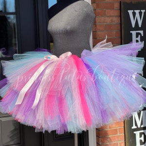 Multi Colored Adult Tutu W/ Light Pink Ribbon “confetti Fun” Maternity ...