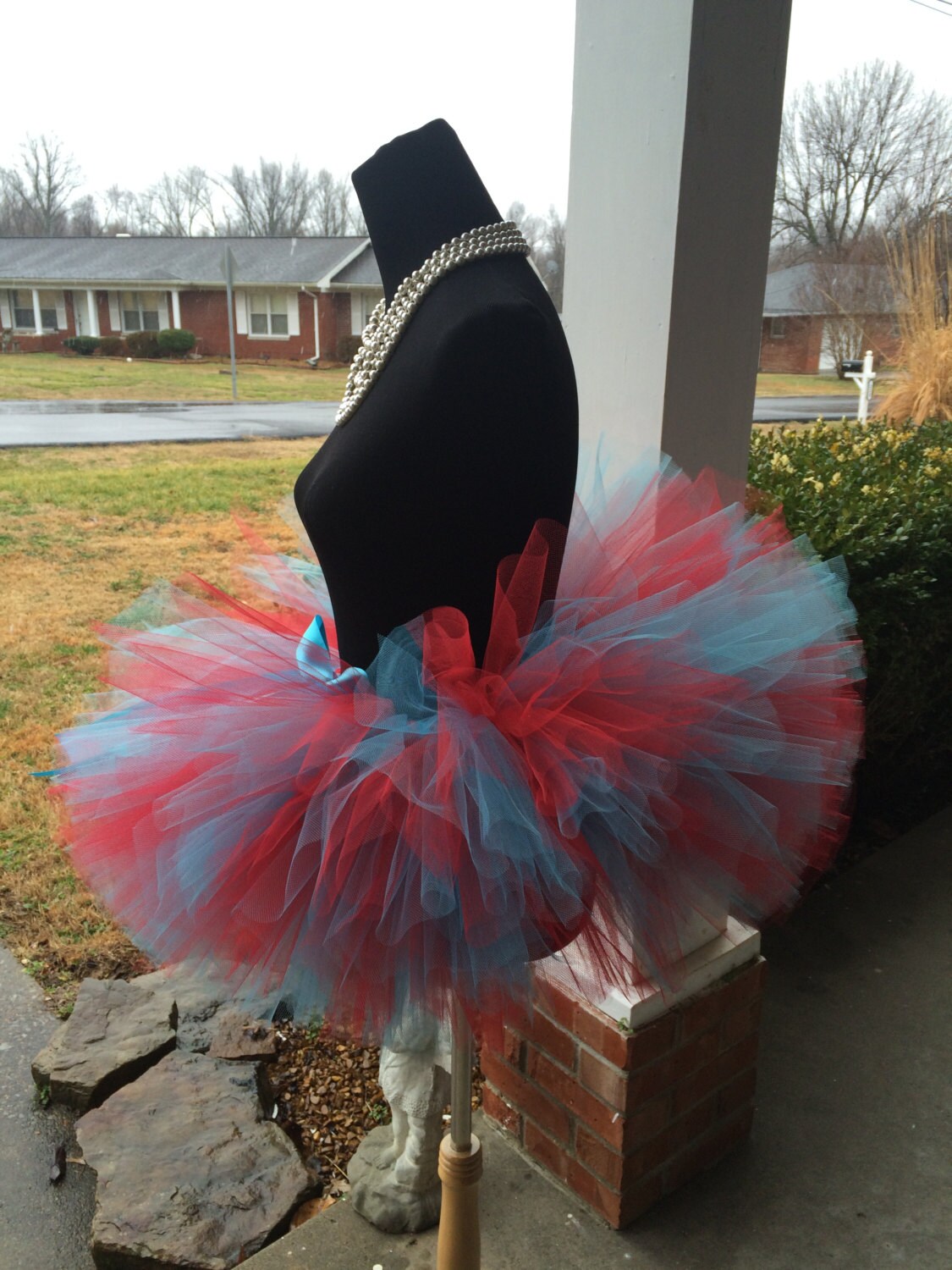 Red & Turquoise Custom Made Basic Tutu for Preteens/teens/adults Waist ...