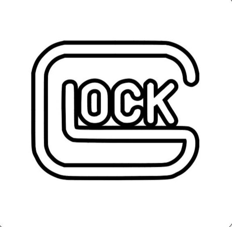 Glock Outline Style Car Decal, Vinyl Window Decal for Cars and Trucks ...