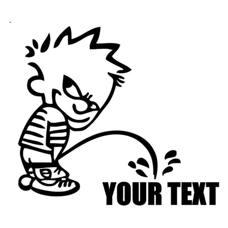 Calvin Pee on Decal - Etsy