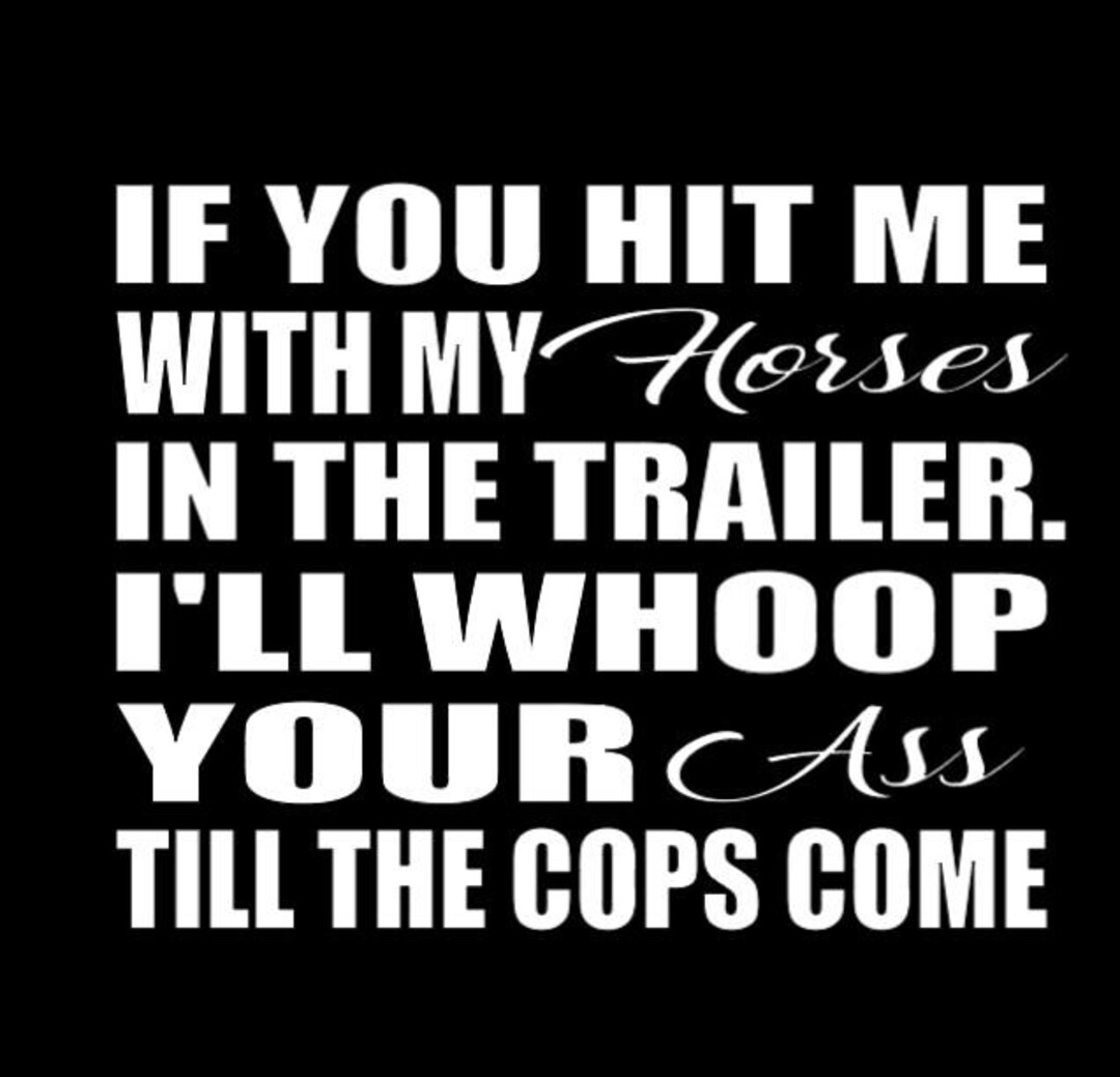 If You Hit Me Decal, Self Adhesive, Vinyl Window Decal for Cars and ...