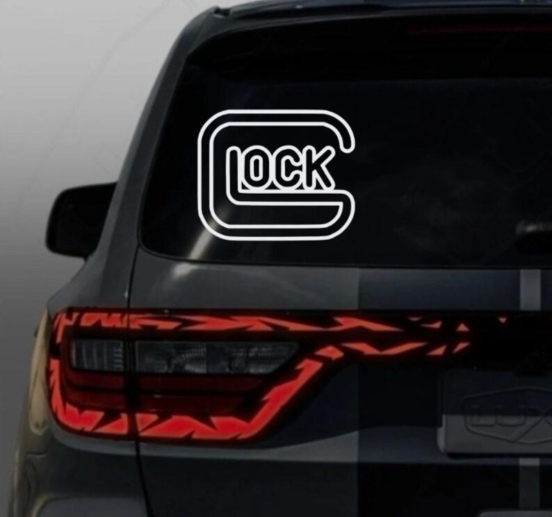 Glock Outline Style Car Decal, Vinyl Window Decal for Cars and Trucks ...