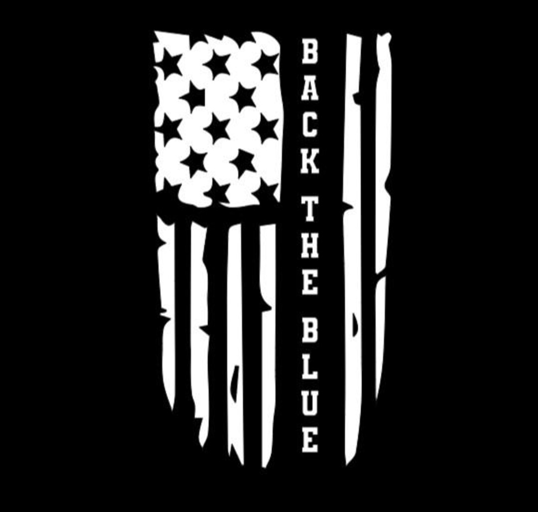 Back the Blue American Flag Decal: Vinyl Truck/window Decal - Etsy