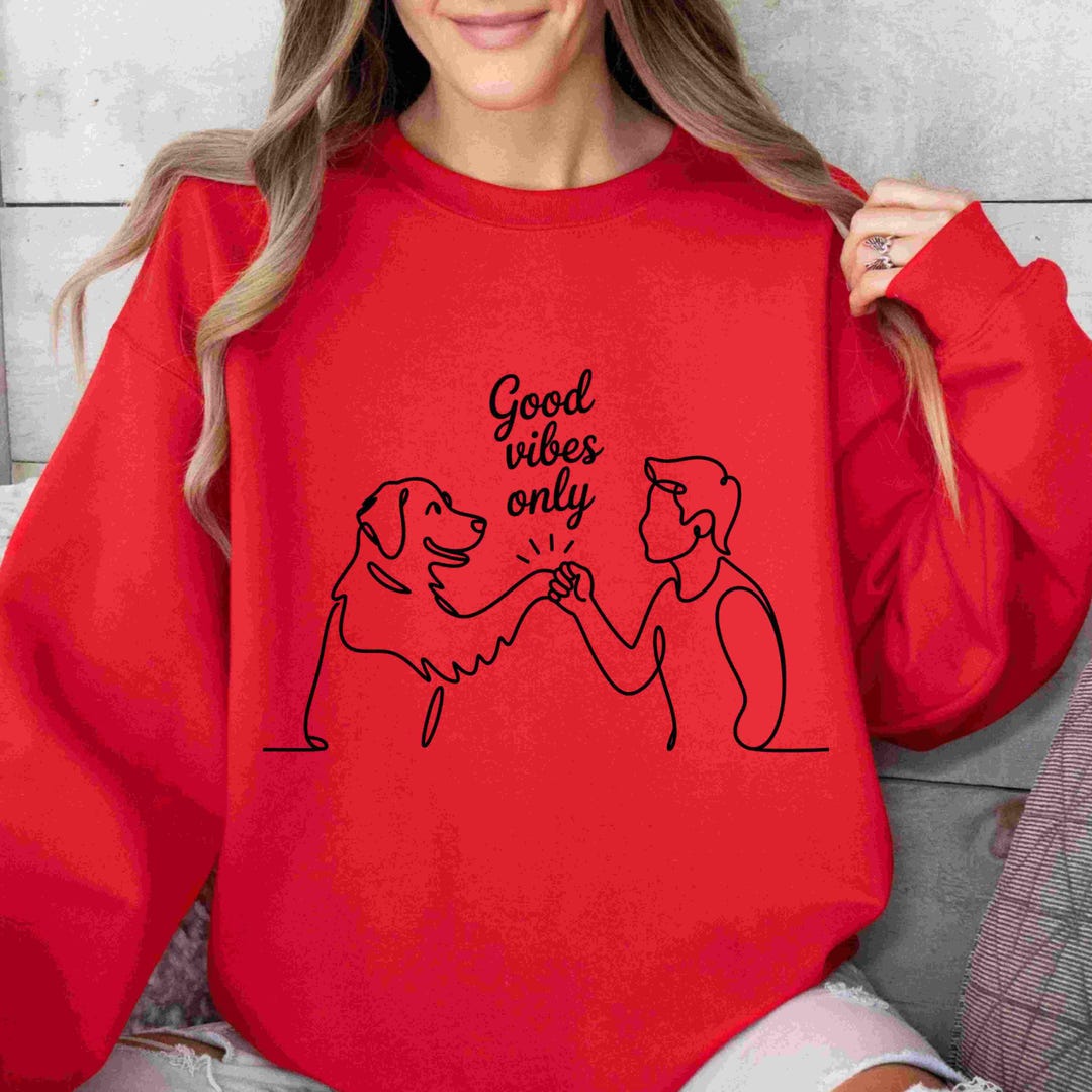 Dog and Human Fist Bump Line Art: Good Vibes PNG (digital Download) - Etsy