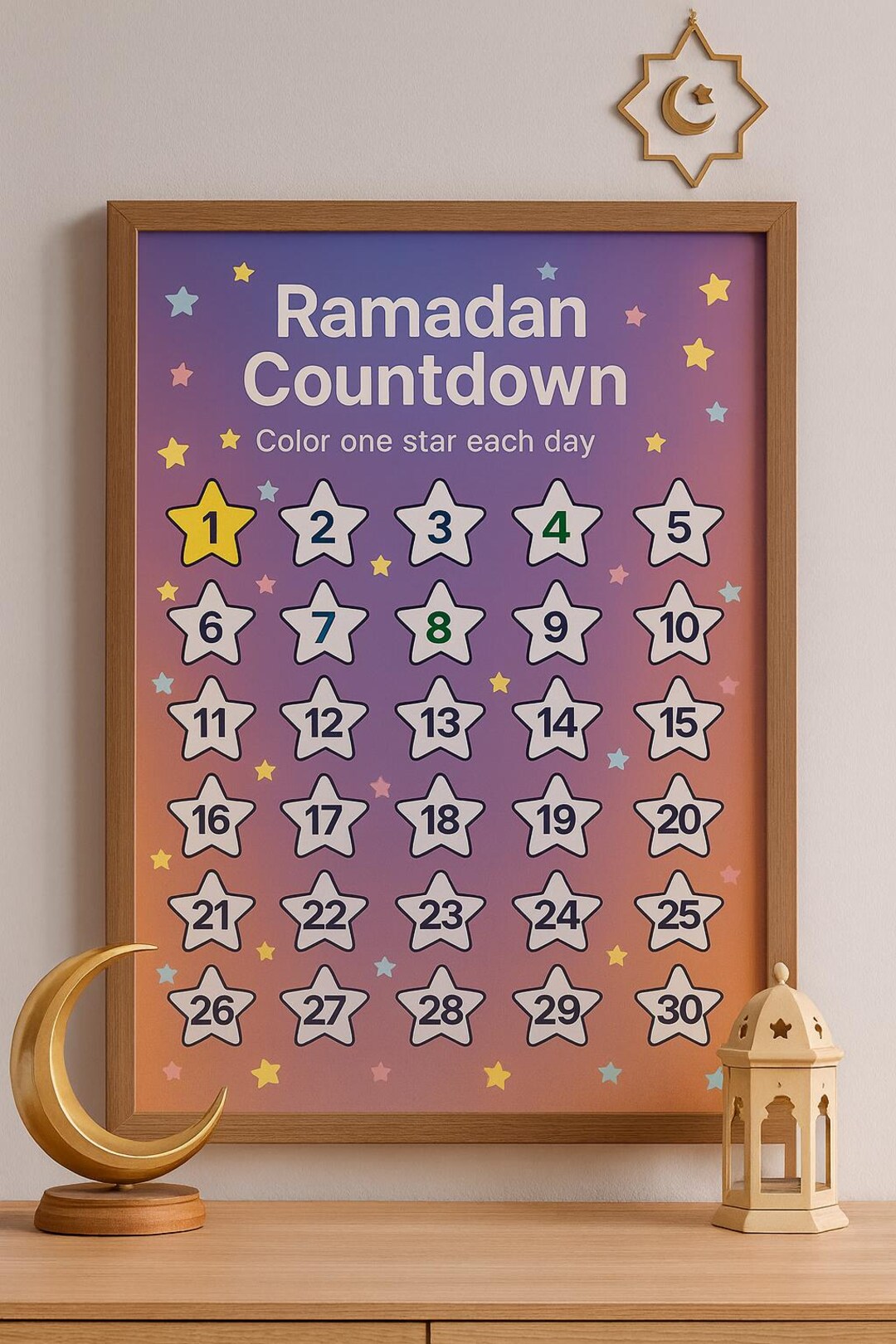 Ramadan Countdown Calendar Printable | Ramadan Activity for Kids ...