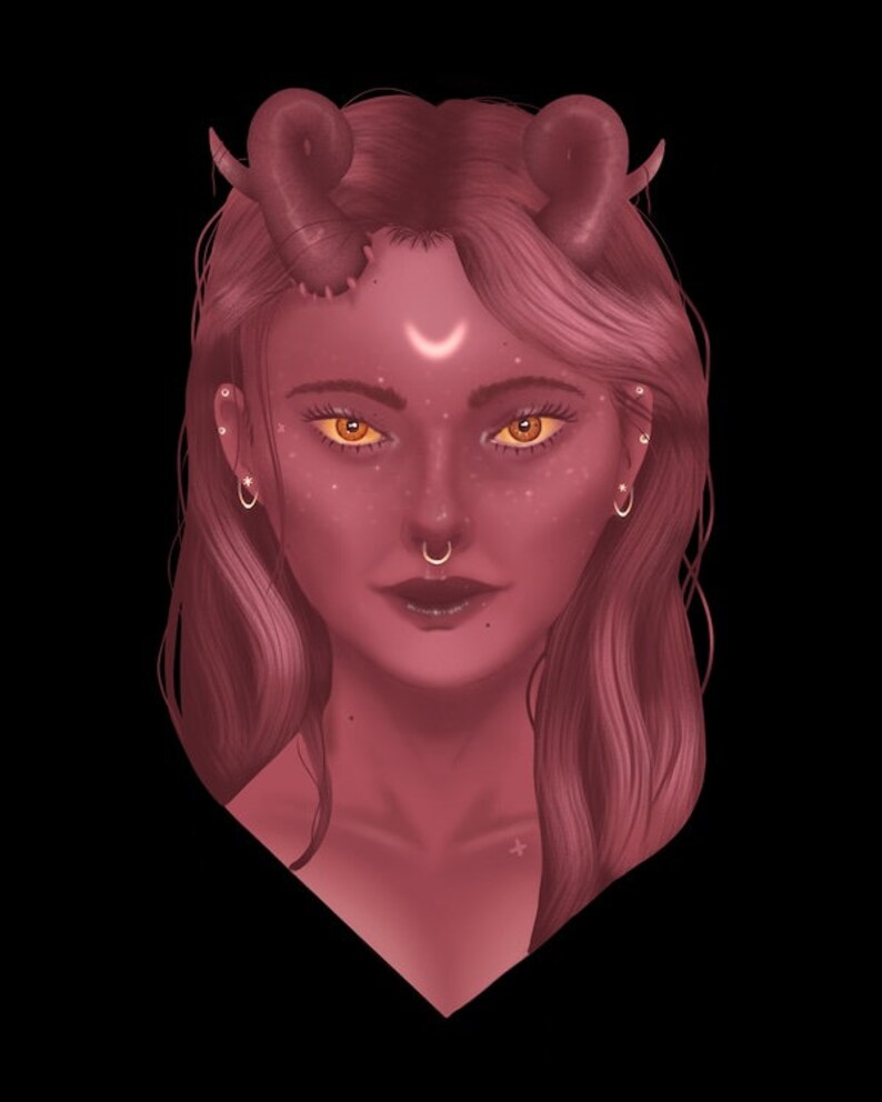 Devil Girl Vinyl Sticker – Tiefling Pin-up Art - Etsy Australia