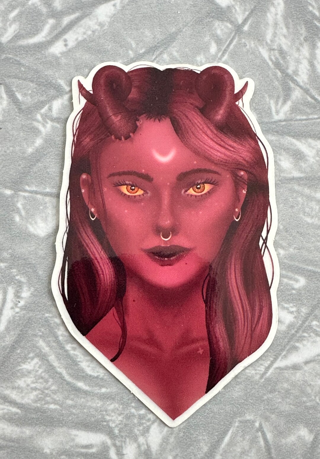 Devil Girl Vinyl Glossy Sticker - for Laptop, Water Bottle, Hydro Flask ...