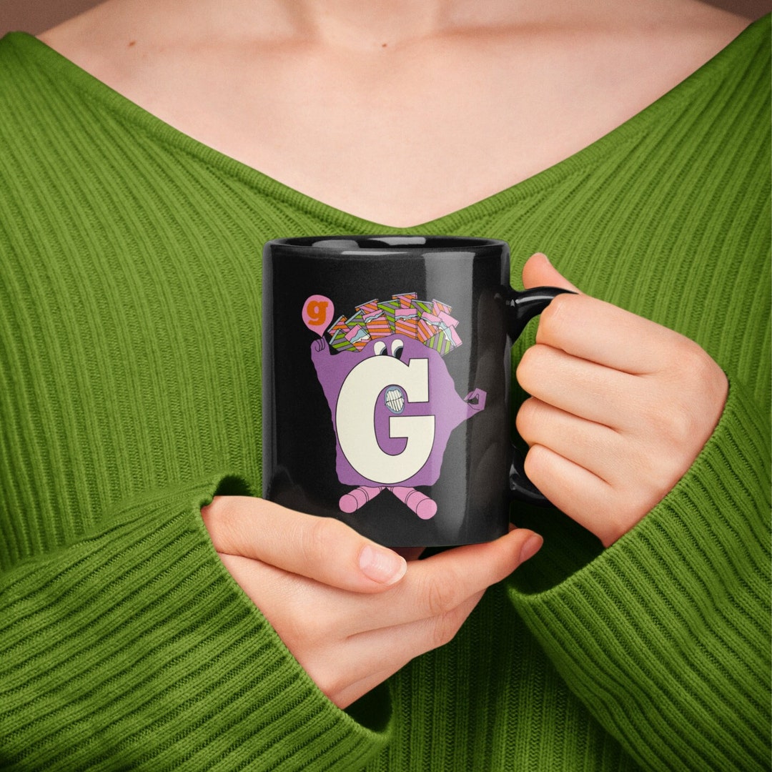 The Letter People G Single Letter Monogram Block Letter Grimace ...