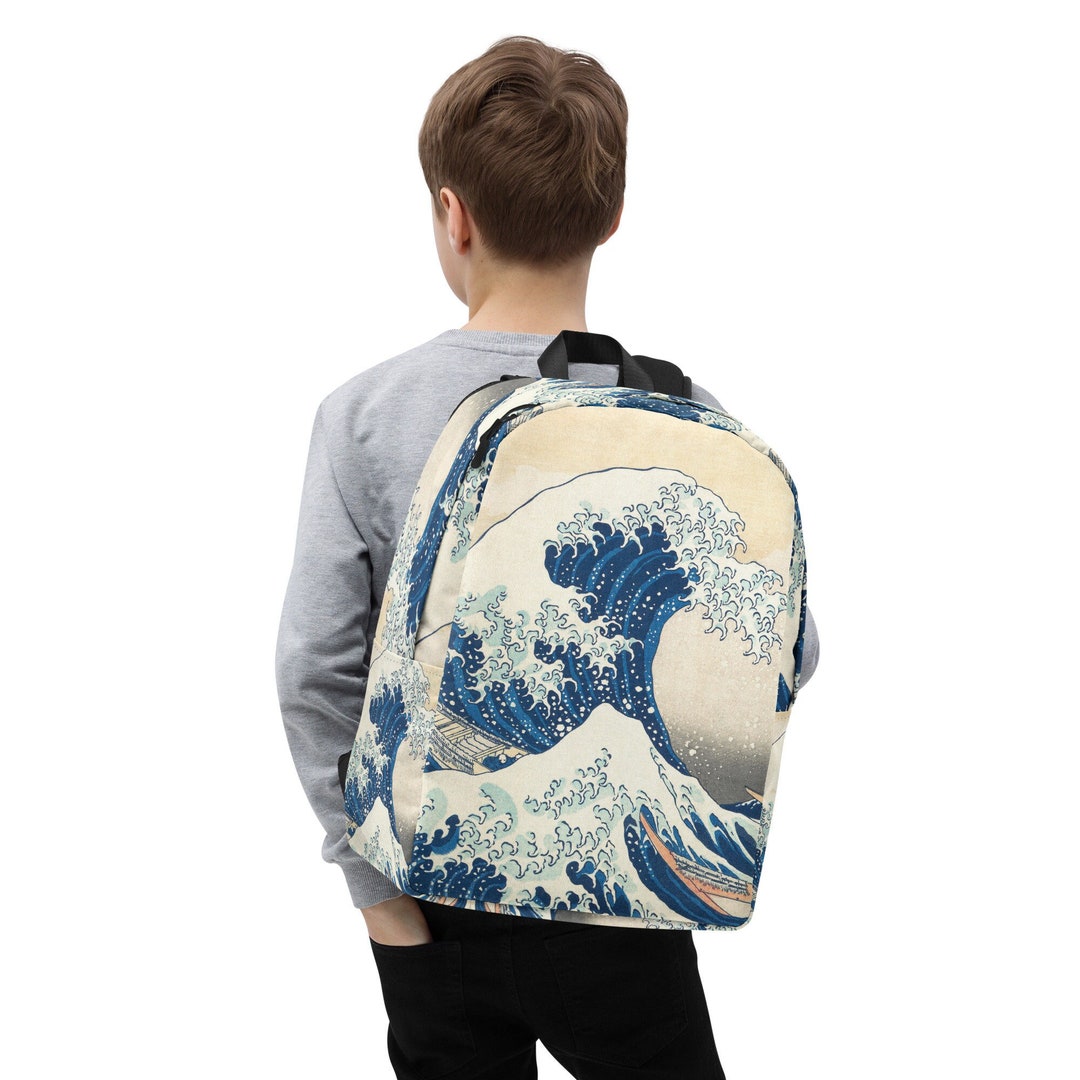 Hokusai Wave Backpack | Japanese Art Laptop Bag - Etsy