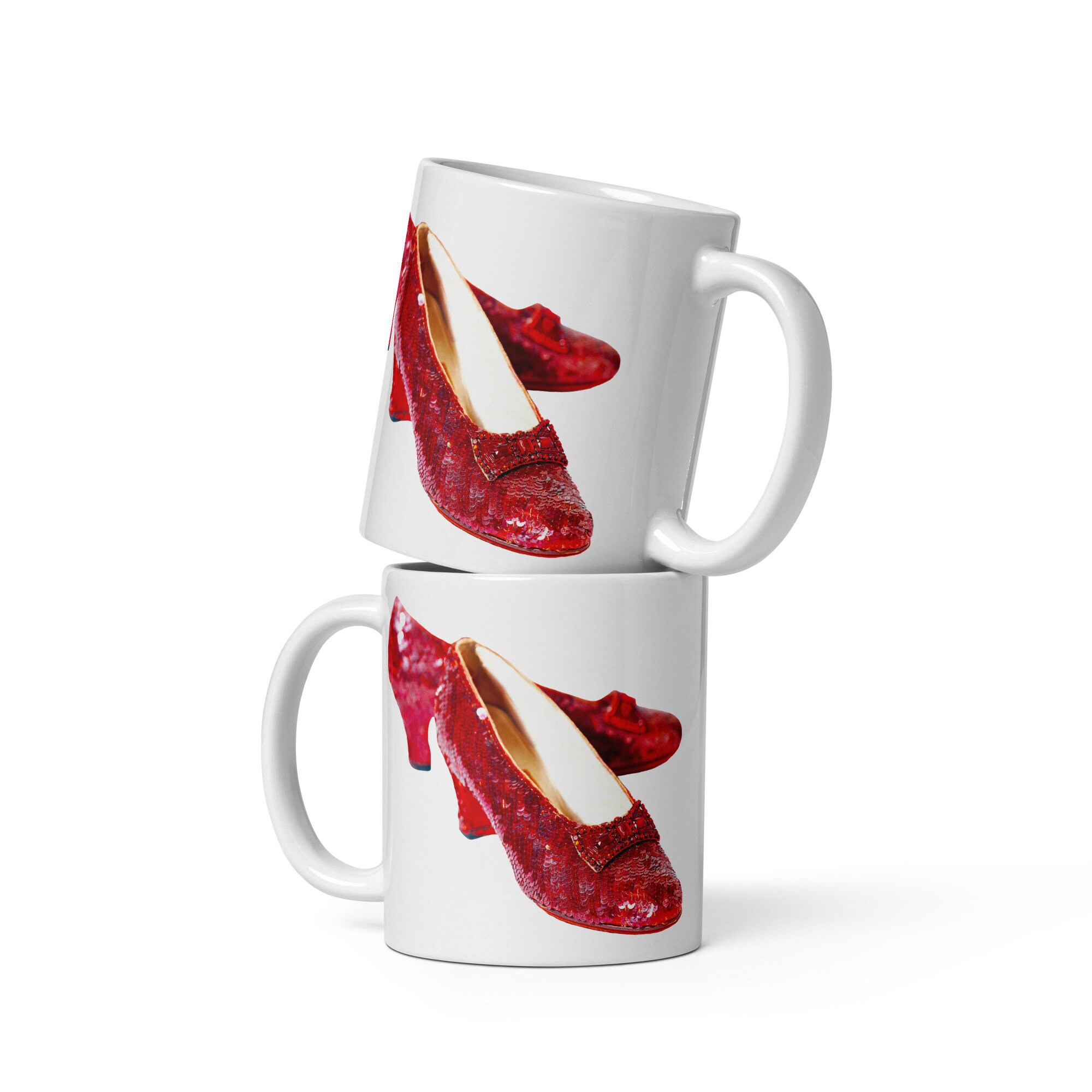 Red Shoes Ruby Slippers Magic Icon Dorothy Wizard of Oz White Glossy ...