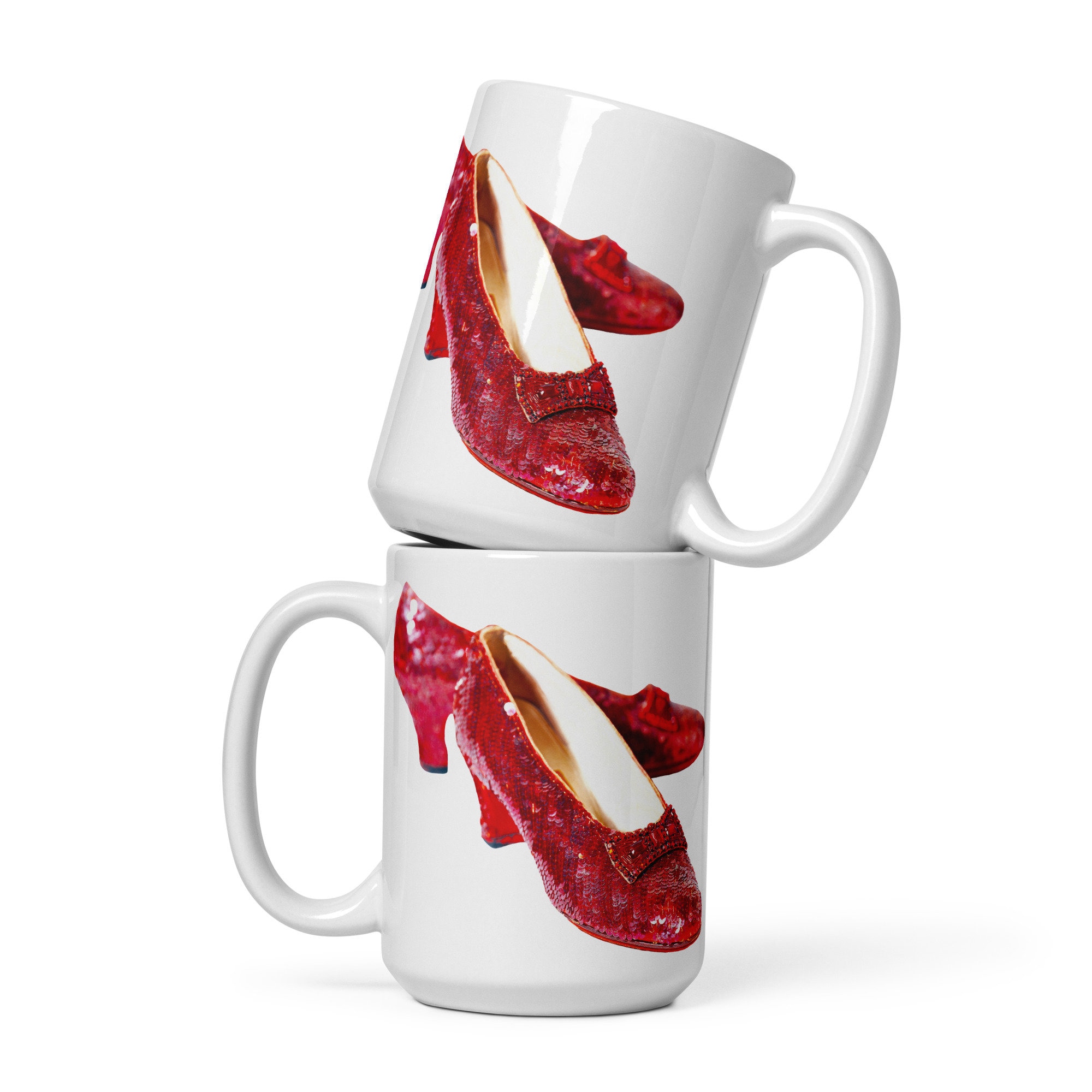 Red Shoes Ruby Slippers Magic Icon Dorothy Wizard of Oz White Glossy ...