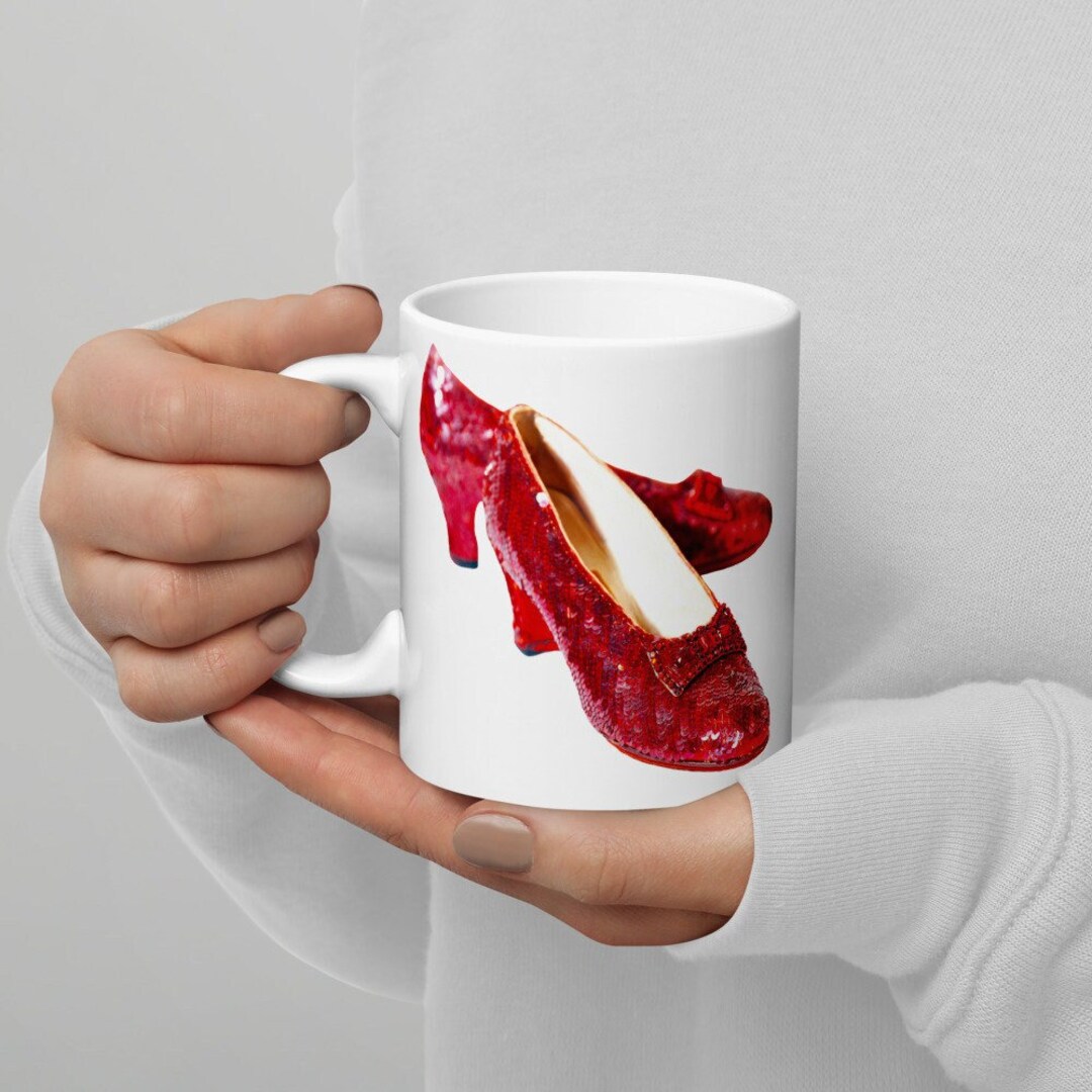 Red Shoes Ruby Slippers Magic Icon Dorothy Wizard of Oz White Glossy ...