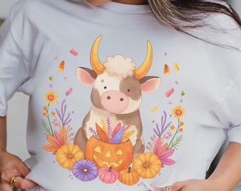Candy Corn Cow PNG: Spooky Halloween Sublimation Art (digital Download ...
