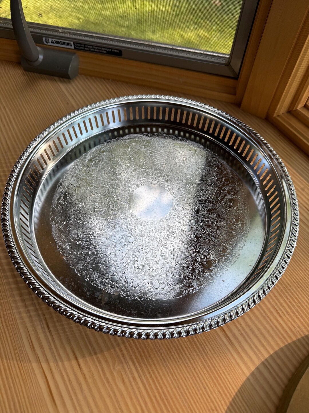 Vintage Irvinware Chrome Plated Serving Tray - Etsy