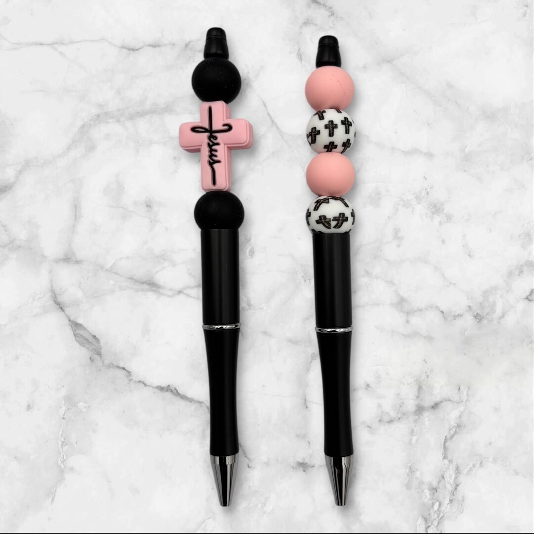 Christian Beaded Pen Set | Jesus Cross Pen Bundle | Faith Gift ...