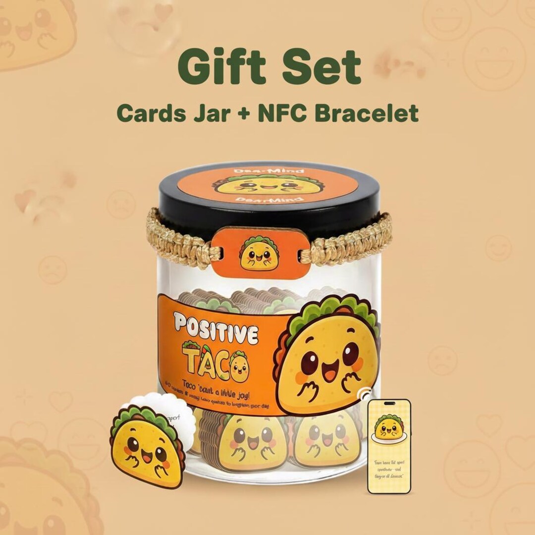 Taco Affirmation Cards Jar: 60 Unique Positive Cards - Etsy