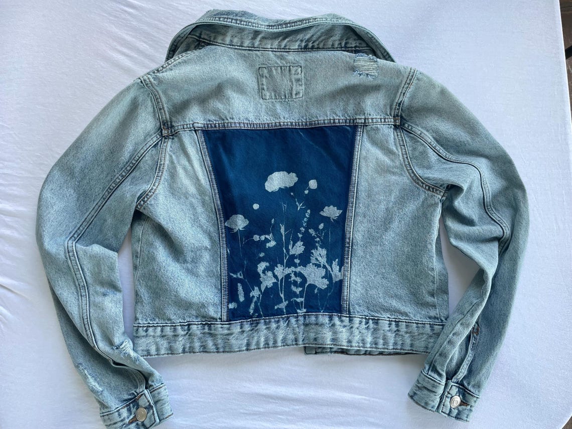 Cyanotype Denim Jacket-medium - Etsy