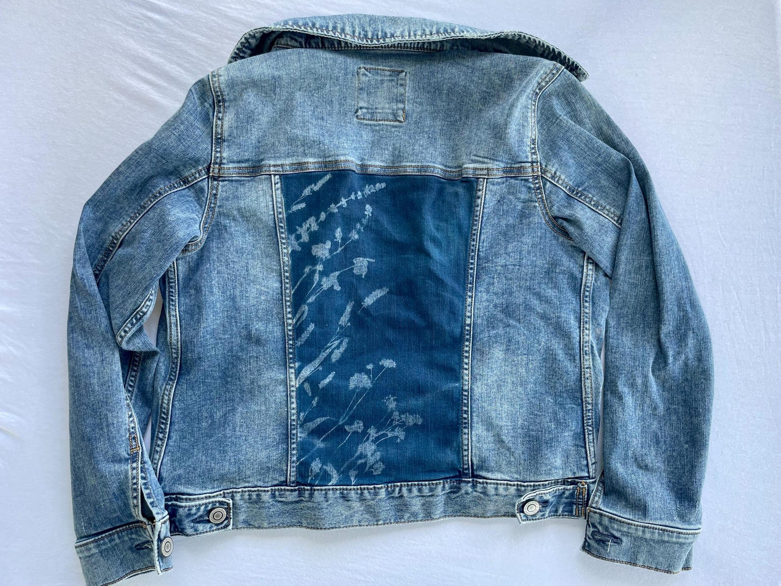 Cyanotype Denim Jacket-small - Etsy