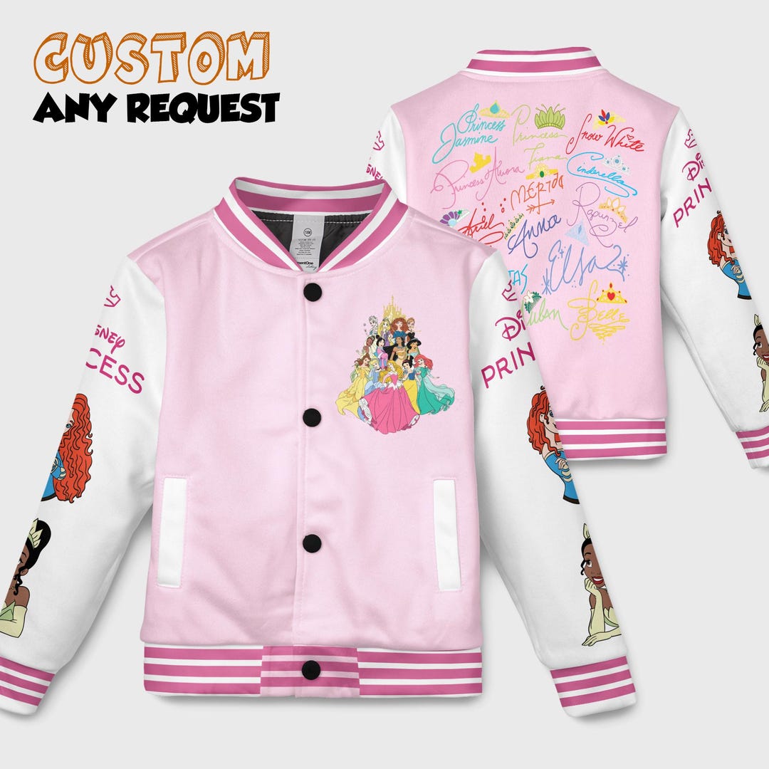 Princess Disney Varsity Jacket for Adult Kids Youth Varsity Jacket ...