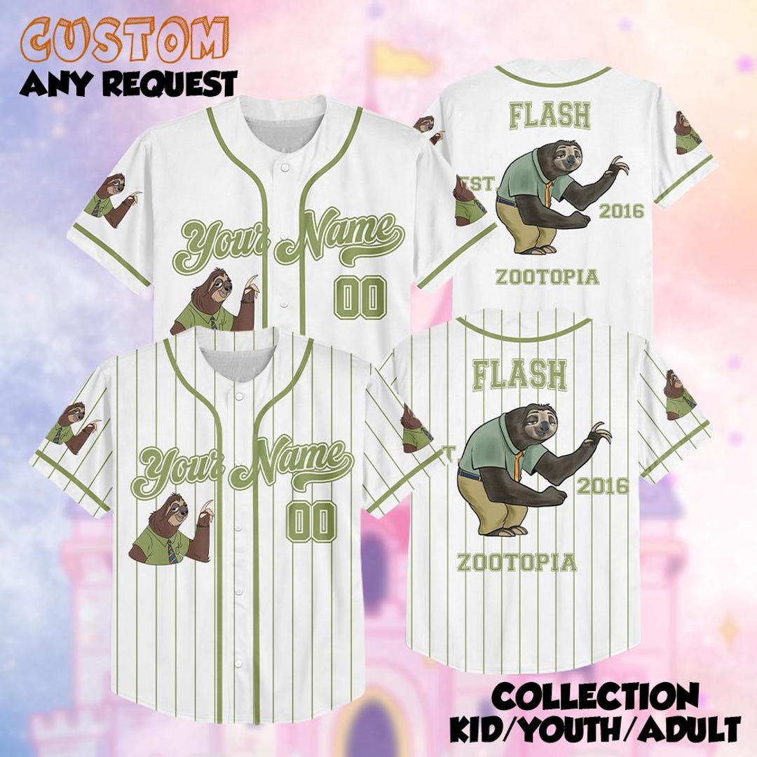 Disney Zootopia Flash Jersey, Personalized Flash Inspired Clothing ...