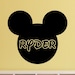 Mickey Mouse Wall Decal - Personalized Name - Vinyl Sticker Boys ...