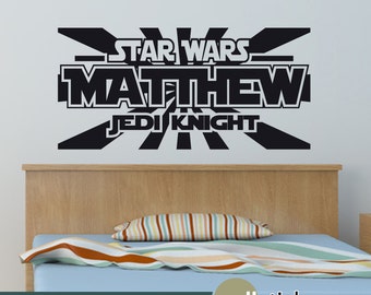 Personalized Star Wars Name With Lightsabers Jedi Knight Vinyl - Etsy