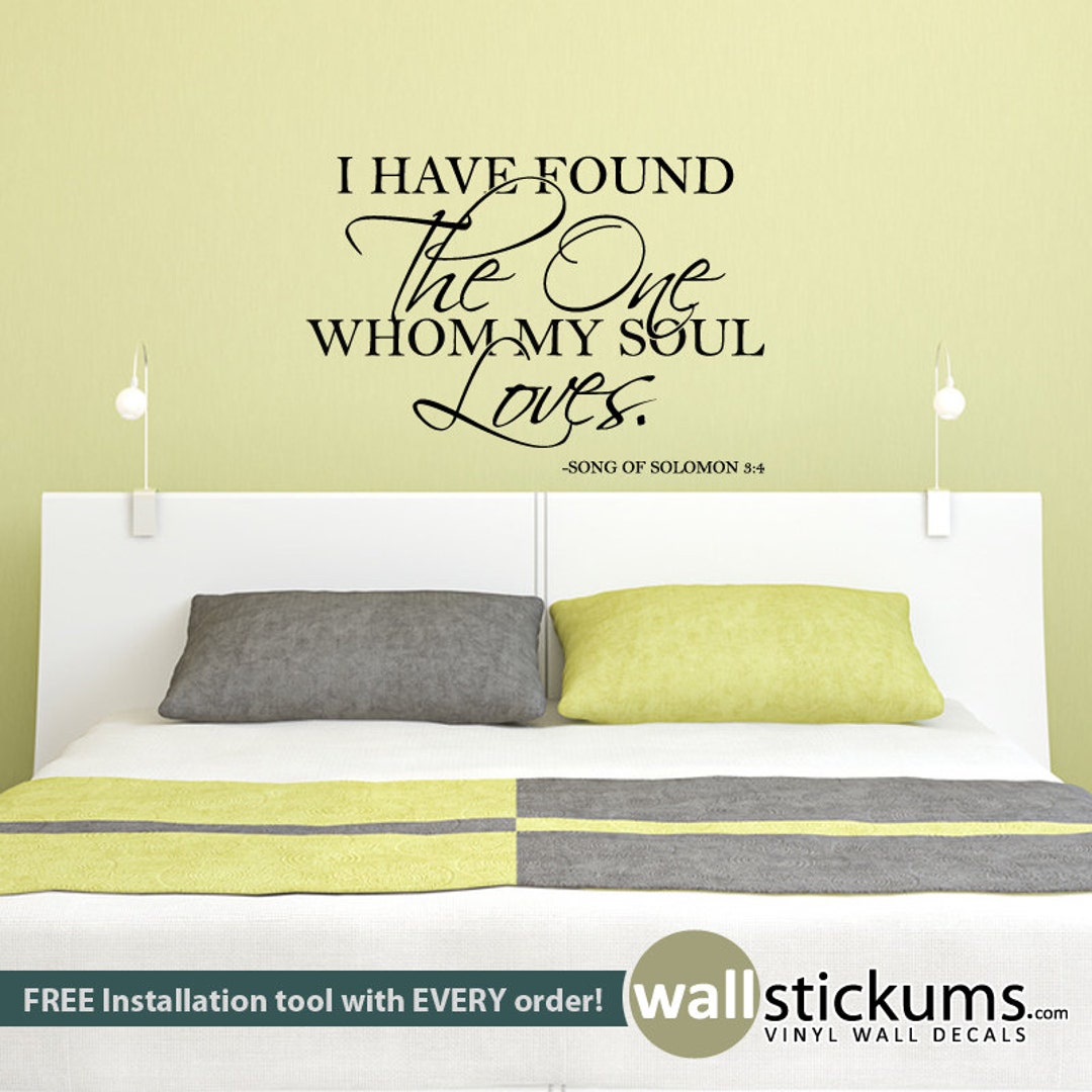 Song of Solomon Wall Decal – Bedroom Vinyl Lettering - Etsy